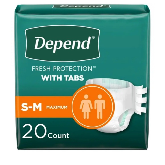 Depend | Other | Depend Incontinence Protection With Tabs Unisex ...